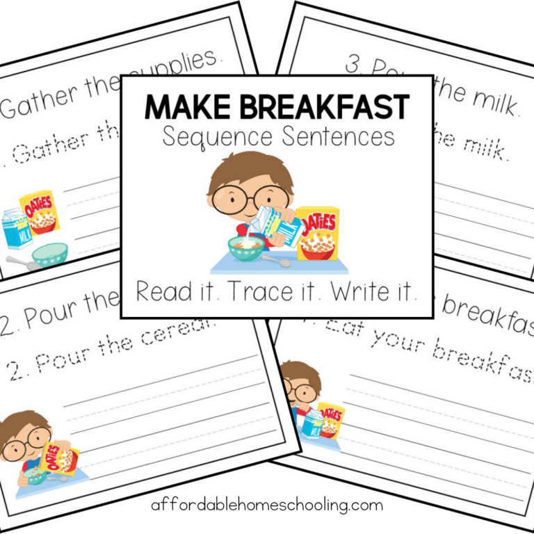Free Printable Make Breakfast Sequence Sentences