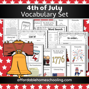 Free Printable 4th of July Vocabulary Practice Worksheets