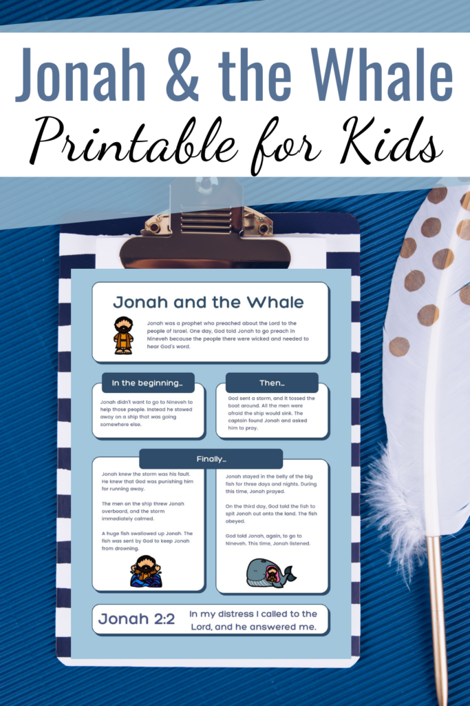Jonah and the Whale Activities for Kids