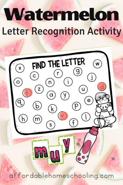 Free Printable Watermelon Letter Recognition Activity