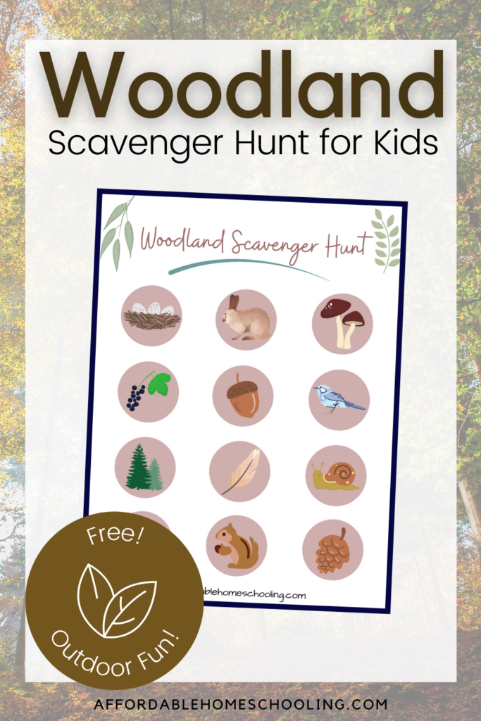 Free Printable Woodland Scavenger Hunt Printable