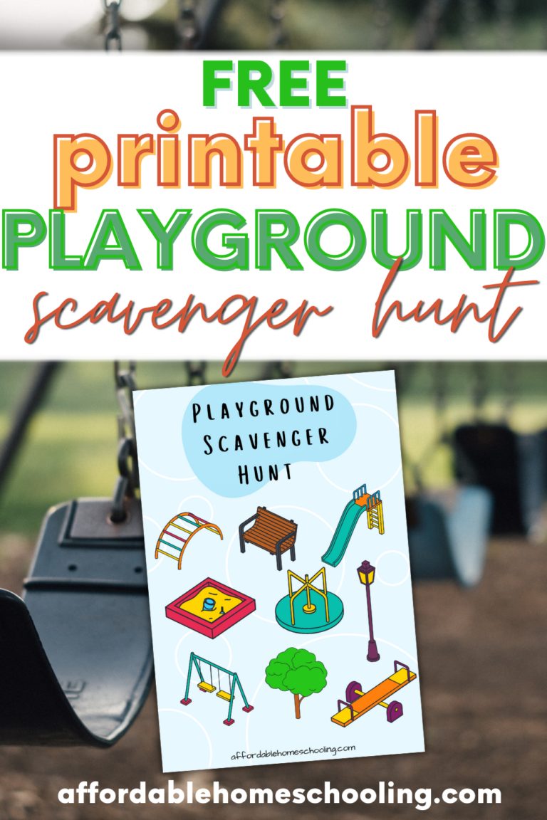 Free Printable Playground Scavenger Hunt for Kids