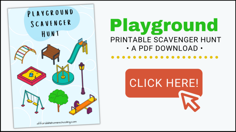 Free Printable Playground Scavenger Hunt for Kids