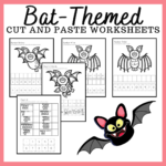 Free Printable Bat Cut and Paste Activities for Kindergarten