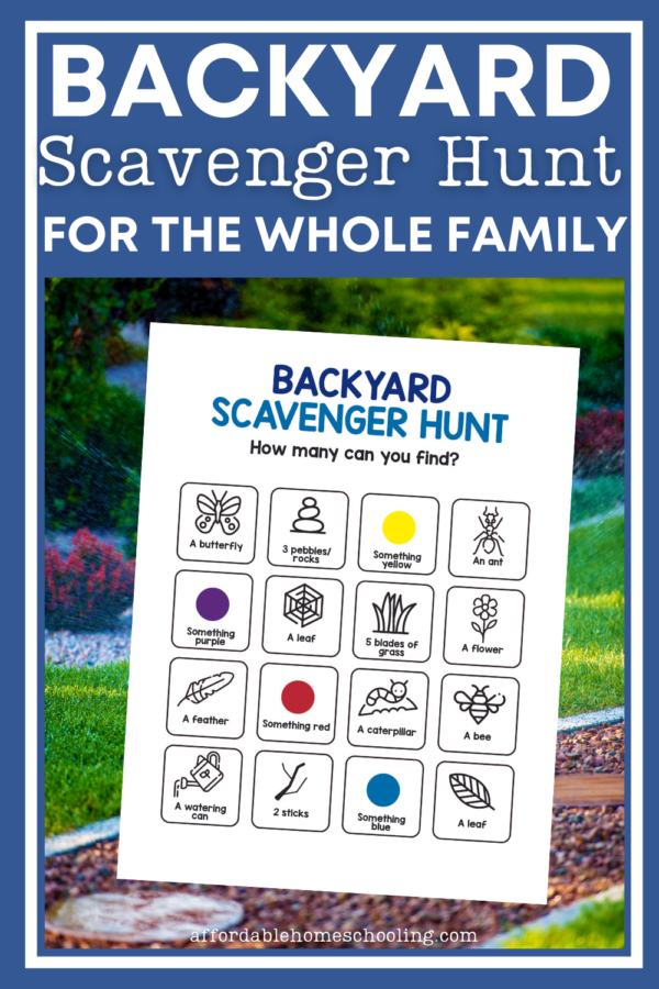 Free Printable Backyard Scavenger Hunt for Kids of All Ages