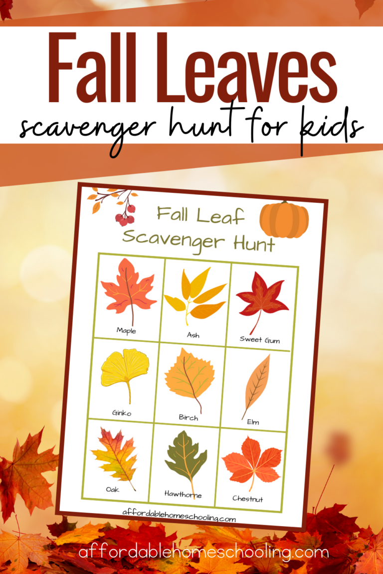 Free Printable Fall Leaf Scavenger Hunt for Kids