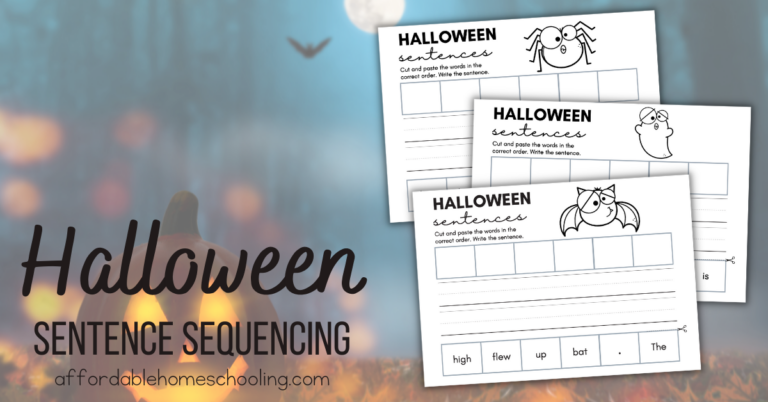 Printable Halloween Sentence Sequencing Worksheets