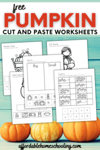 Free Printable Pumpkin Cut and Paste Worksheets | Affordable Homeschooling