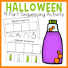 Free Printable 4-Part Halloween Sequencing Worksheets