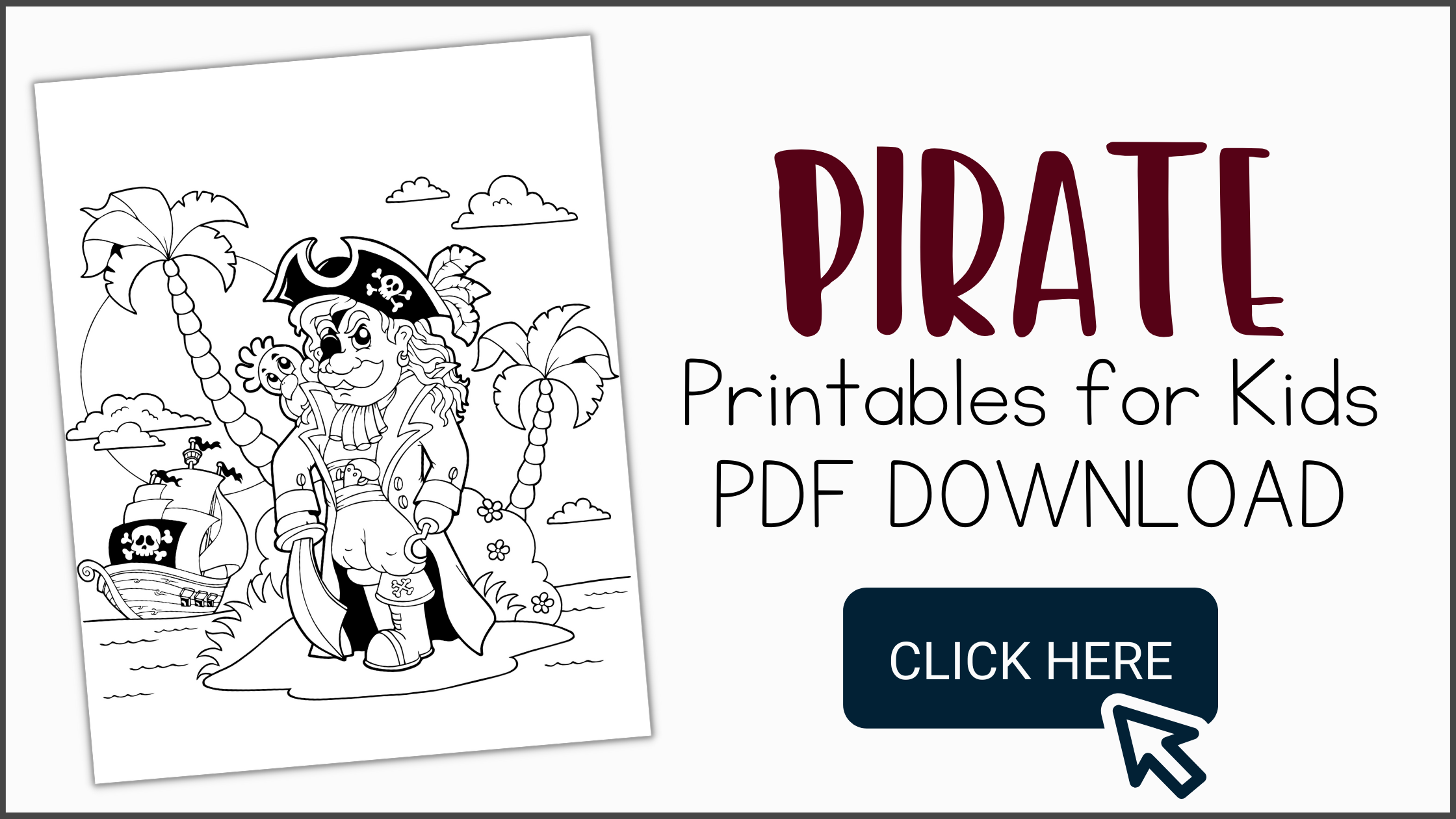 Free Pirate Printables for Talk Like a Pirate Day