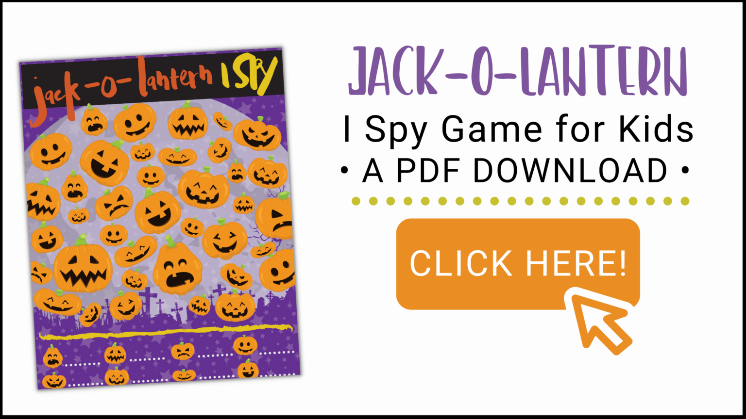 Free Printable Jack-O-Lantern I Spy Game for Kids