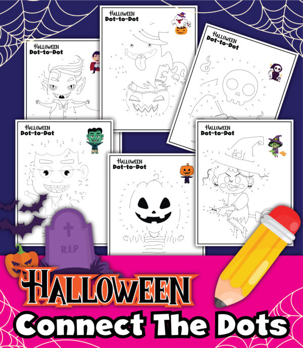 Free Printable Halloween Dot to Dots for Big Kids