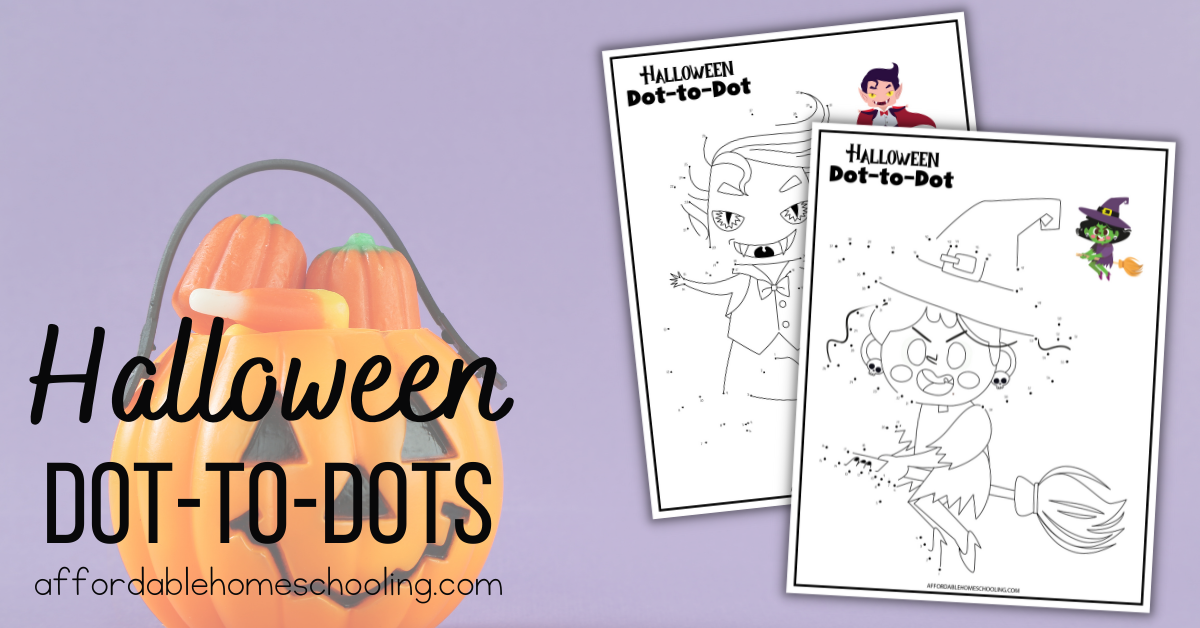 Free Printable Halloween Dot to Dots for Big Kids