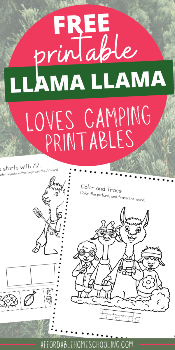 Free Llama Llama Loves Camping Printables for PreK/K
