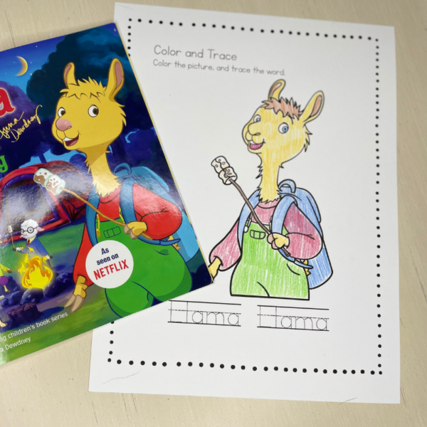 Free Llama Llama Loves Camping Printables for PreK/K