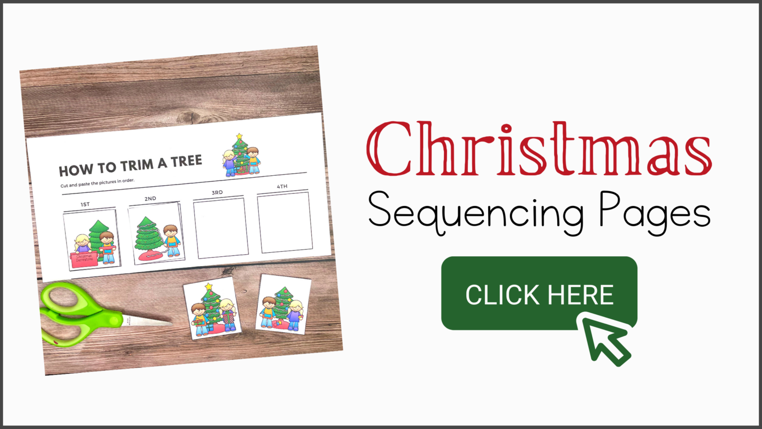 Free Printable 4-Part Christmas Sequencing Worksheets
