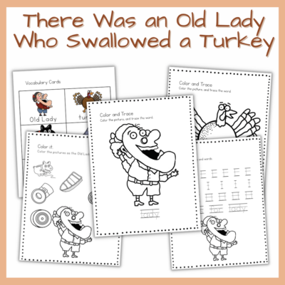 There Was an Old Lady Who Swallowed a Turkey Free Printables