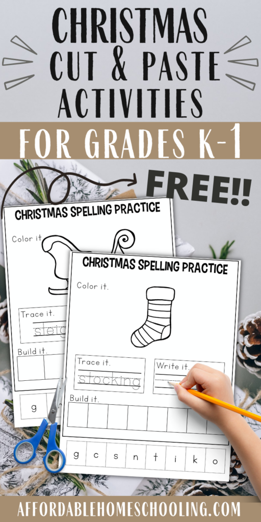 Free Printable Christmas Cut and Paste Activities for Kids