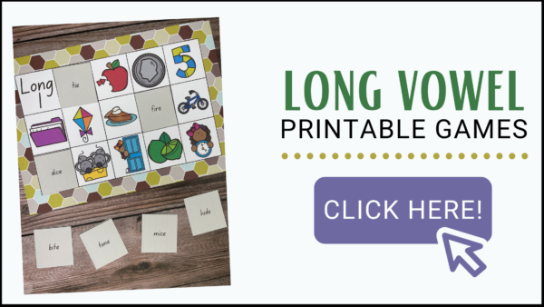5 Free Printable Long Vowel Games for Elementary Readers