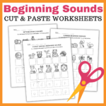 Free Beginning Sounds Cut and Paste Worksheets