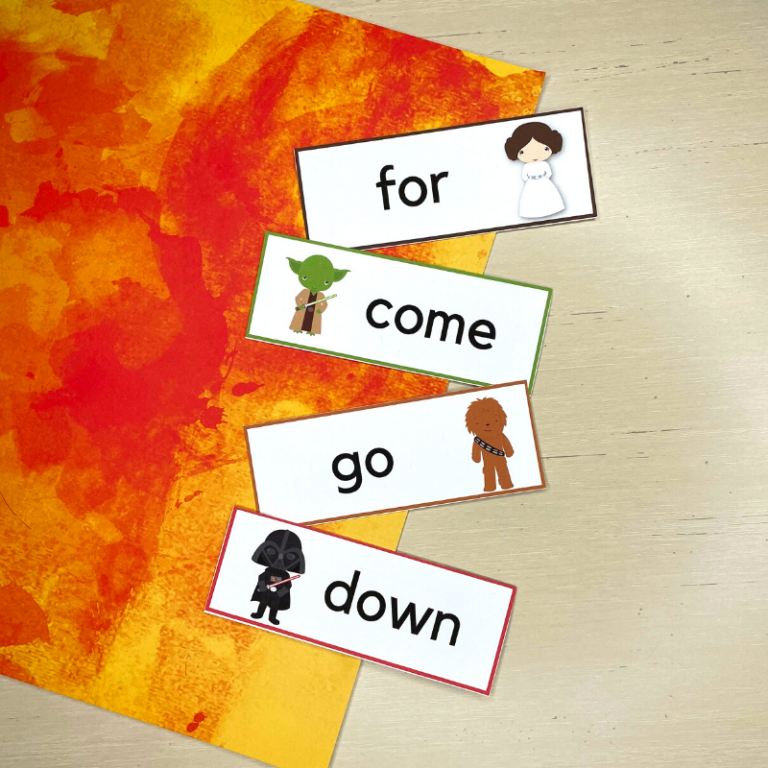 Free Printable Star Wars Sight Words Flash Cards