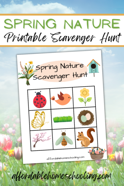 Spring Nature Scavenger Hunt - Affordable Homeschooling