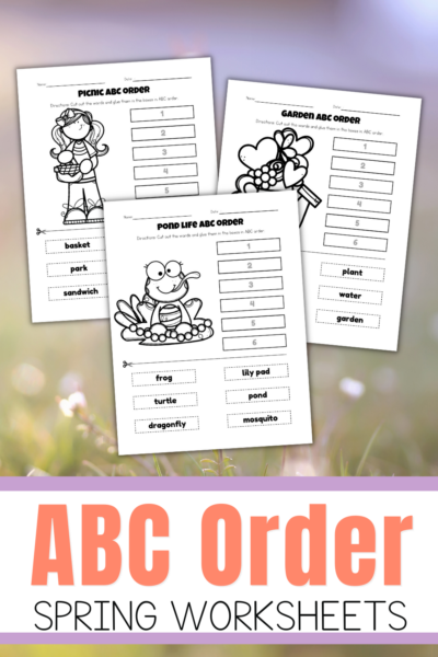 Free Printable Cut and Paste Spring Worksheets