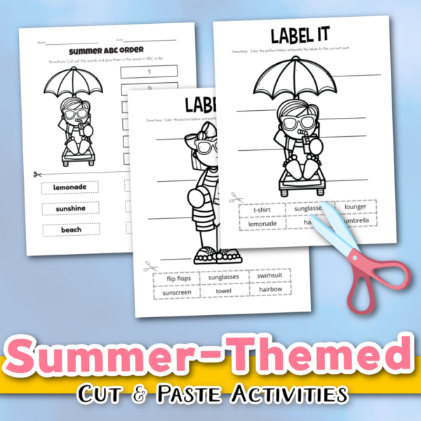 Free Printable Summer Cut and Paste Activities