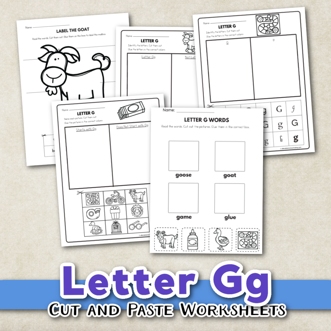 Letter G Cut And Paste Worksheets Letter G Cut And Paste Worksheets