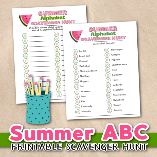 Printable Summer Scavenger Hunt for the Whole Family