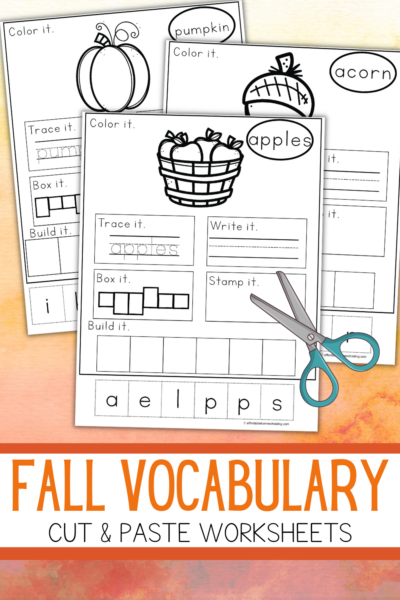 Free Printable Cut and Paste Fall Worksheets