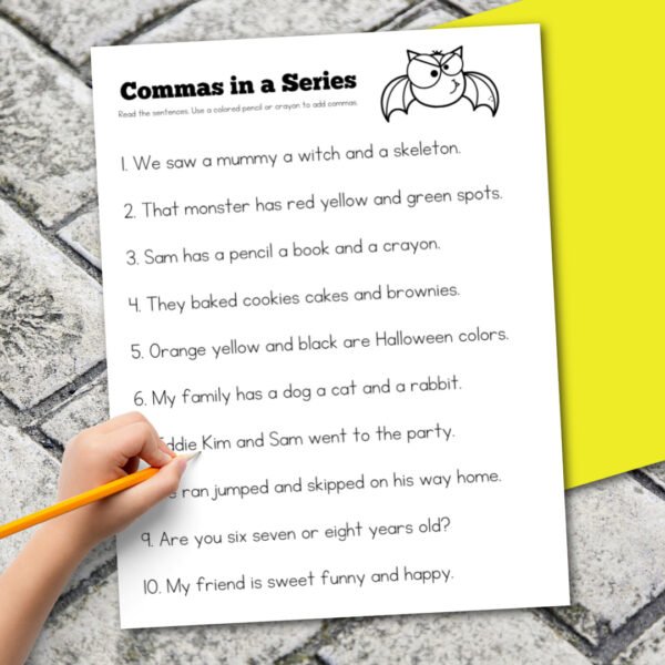 Free Printable Halloween Sentences for First Grade