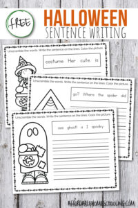 Free Printable Halloween Sentence Writing Worksheets
