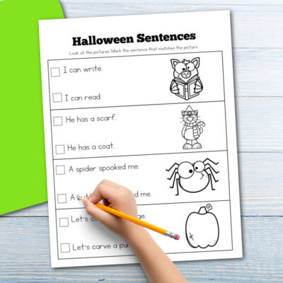 Easy Halloween Sentences - Affordable Homeschooling