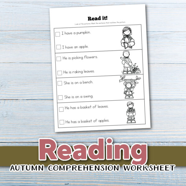 Free Printable Autumn Sentences for Kindergarten