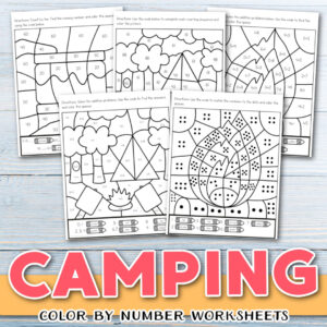 Camping Color by Number | Practice Math Skills with a Fun Theme
