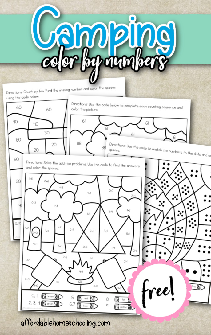 Camping Color By Number Practice Math Skills With A Fun Theme Camping Color By Number Practice Math Skills With A Fun Theme