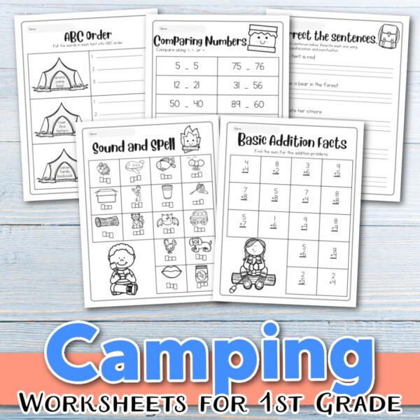 Free Camping Worksheets for First Grade