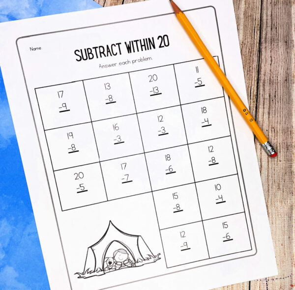 Free Printable Camping Worksheets for Second Grade