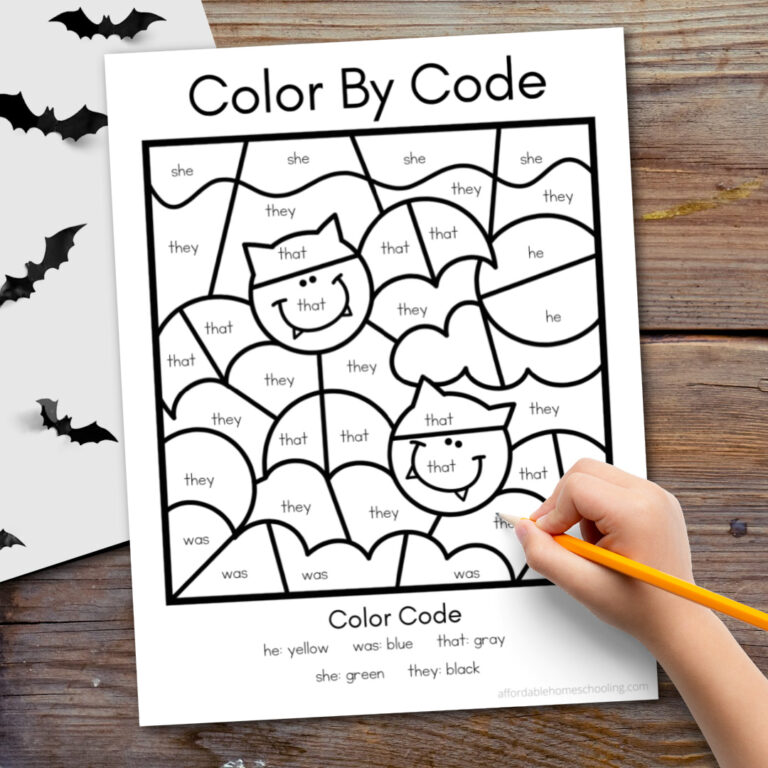 Free Printable Color by Code Worksheets
