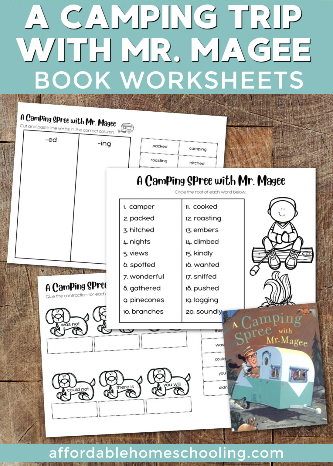 Free Printable A Camping Spree with Mr Magee Activities