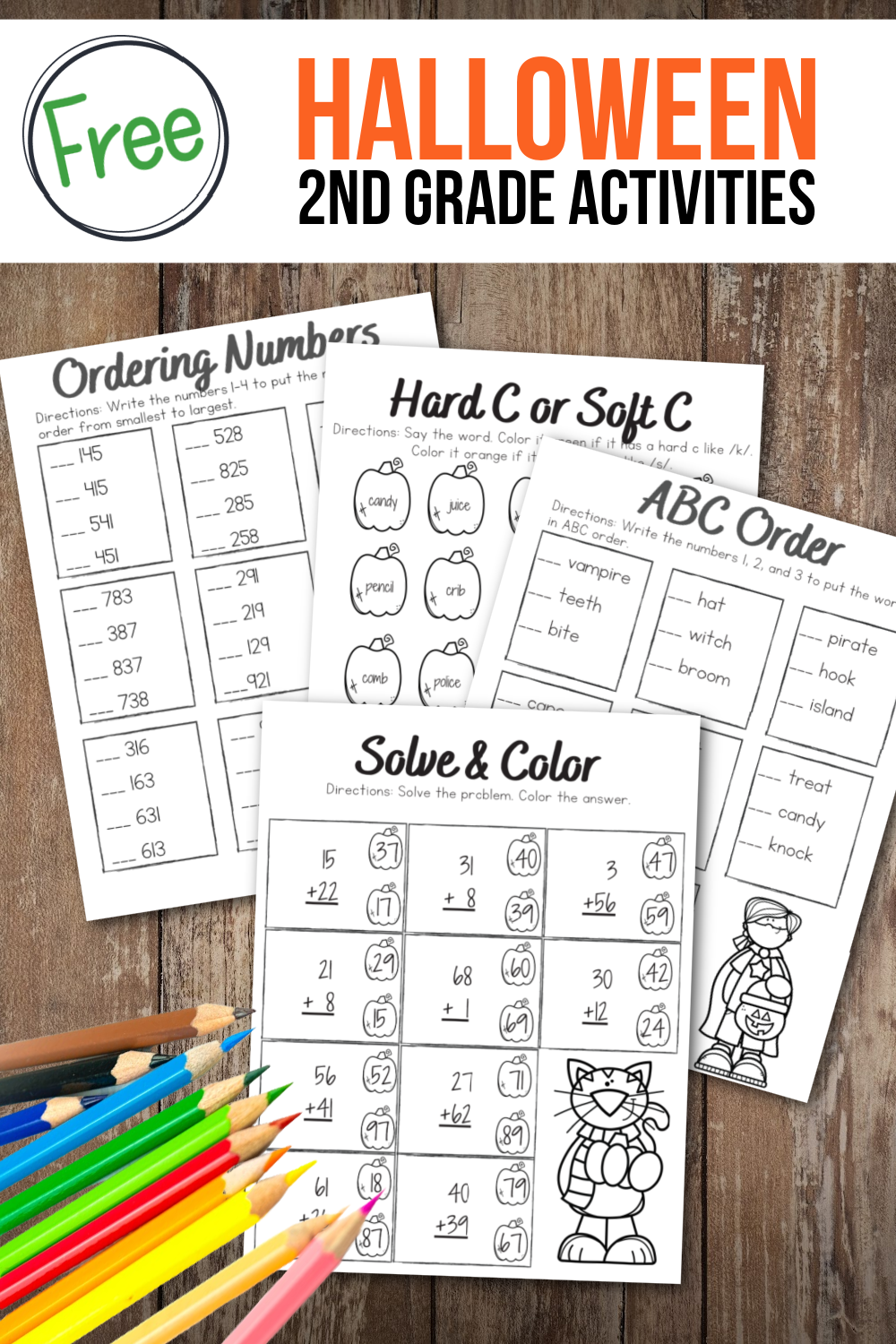 Free Printable Halloween Worksheets For Second Grade Free Printable Halloween Worksheets For Second Grade