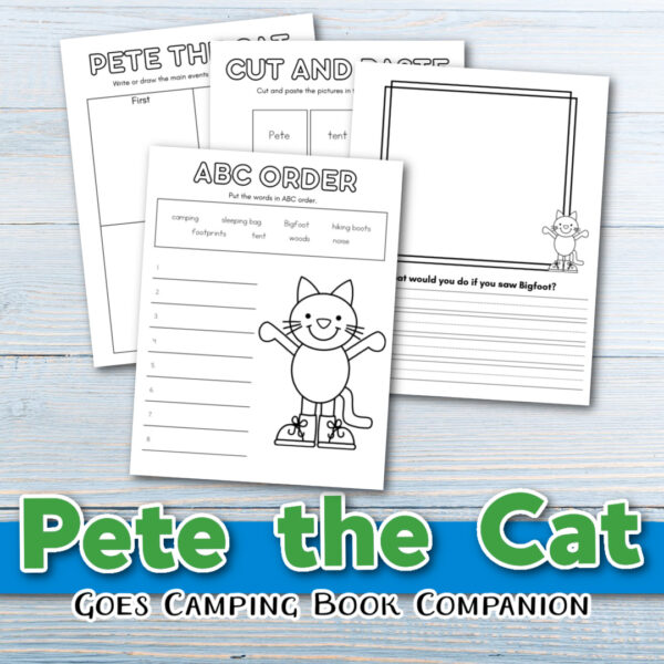 Pete the Cat Goes Camping Activities for Kids