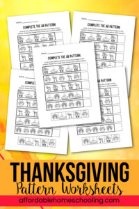 Free Printable Thanksgiving Pattern Worksheets