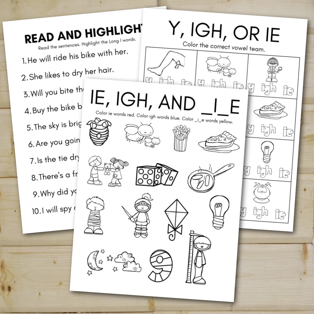 Free Printable Long Vowel I Patterns Worksheets
