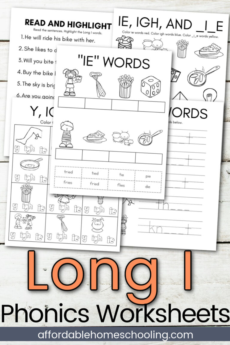 Free Printable Long Vowel I Patterns Worksheets
