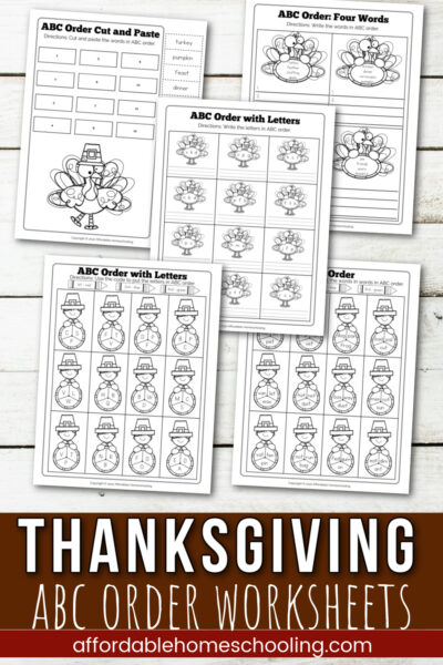 Free Printable Thanksgiving Alphabetical Order Worksheets