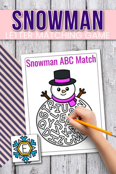 ABC Snowman Letter Matching Game