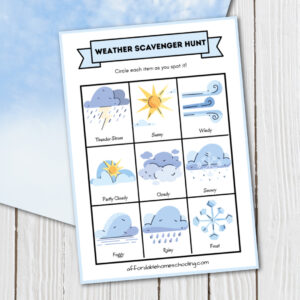 Free Printable Weather Scavenger Hunt for Preschoolers