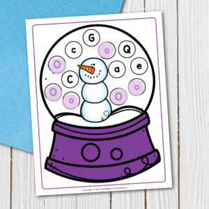 Alphabet Snow Globe Letter Recognition Activity
